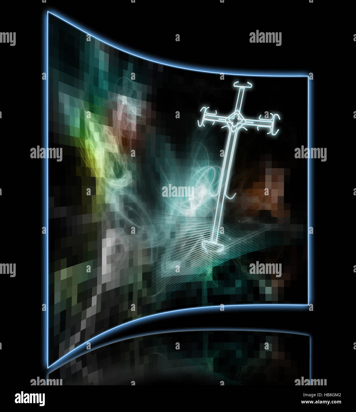 Cross of light Stock Photo - Alamy