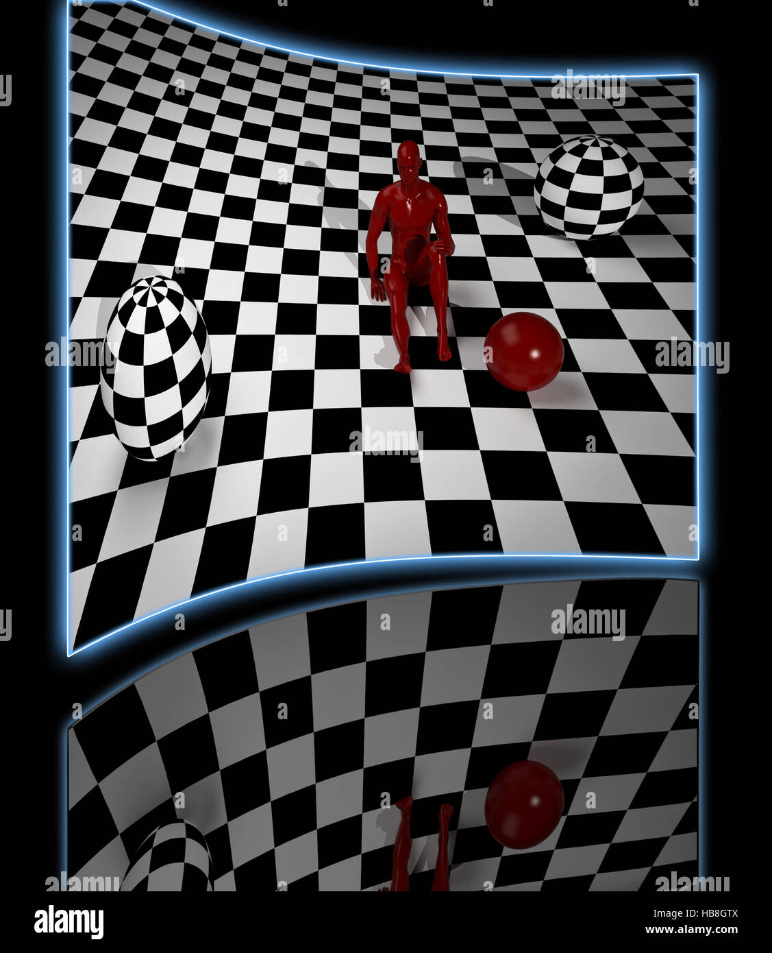 Checkered art composition Stock Photo - Alamy