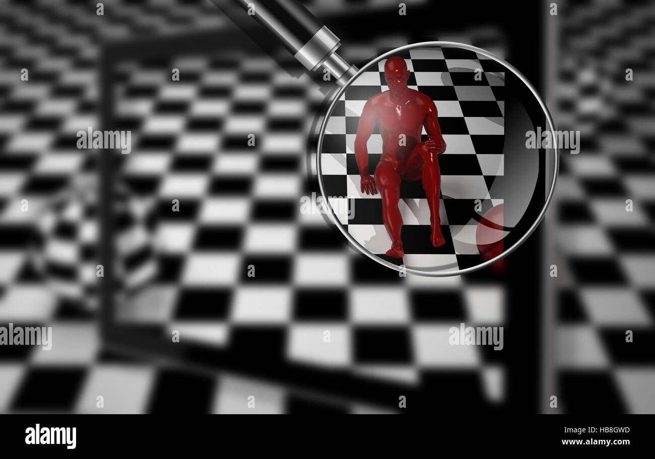 Checkered art composition Stock Photo - Alamy