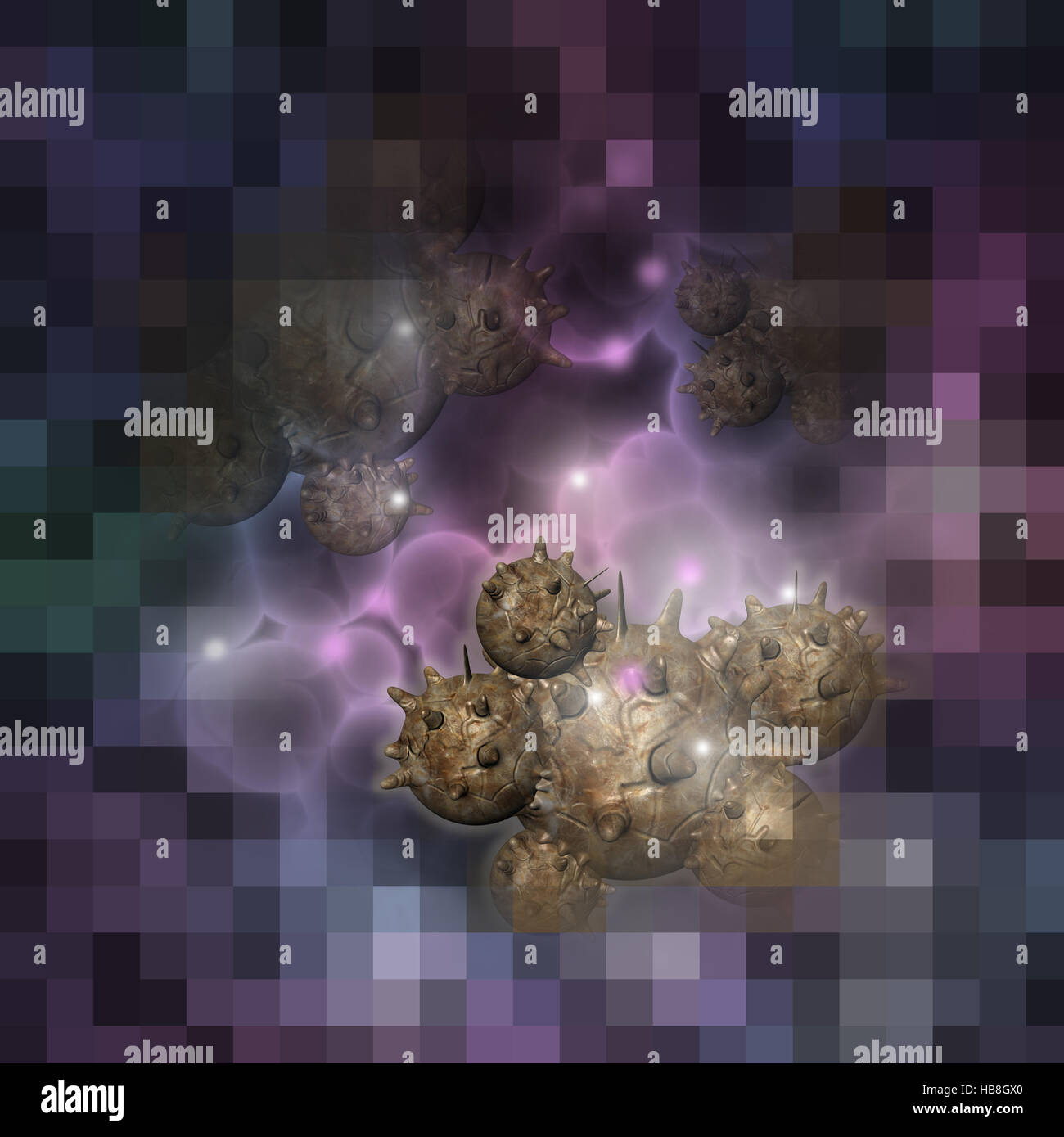 Cancer cell pixelated hi-res stock photography and images - Alamy