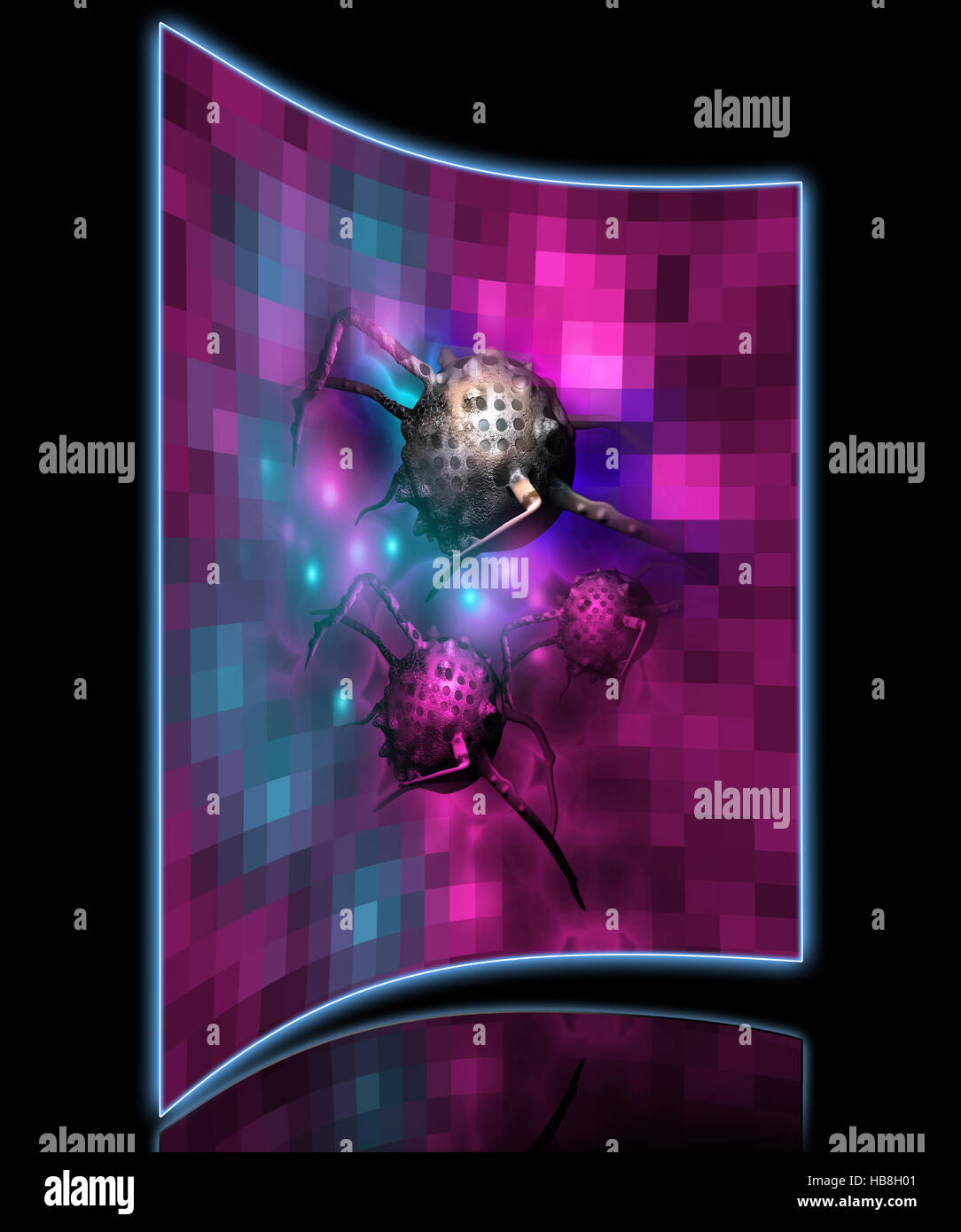 cancer cell pixelated Stock Photo - Alamy