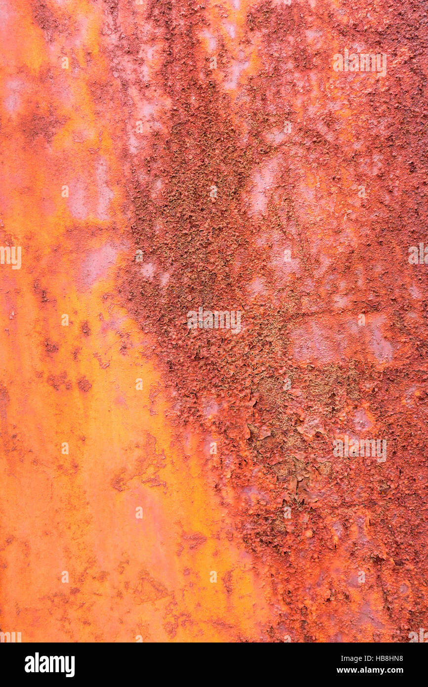 Texture of rust on orange painted metal Stock Photo - Alamy