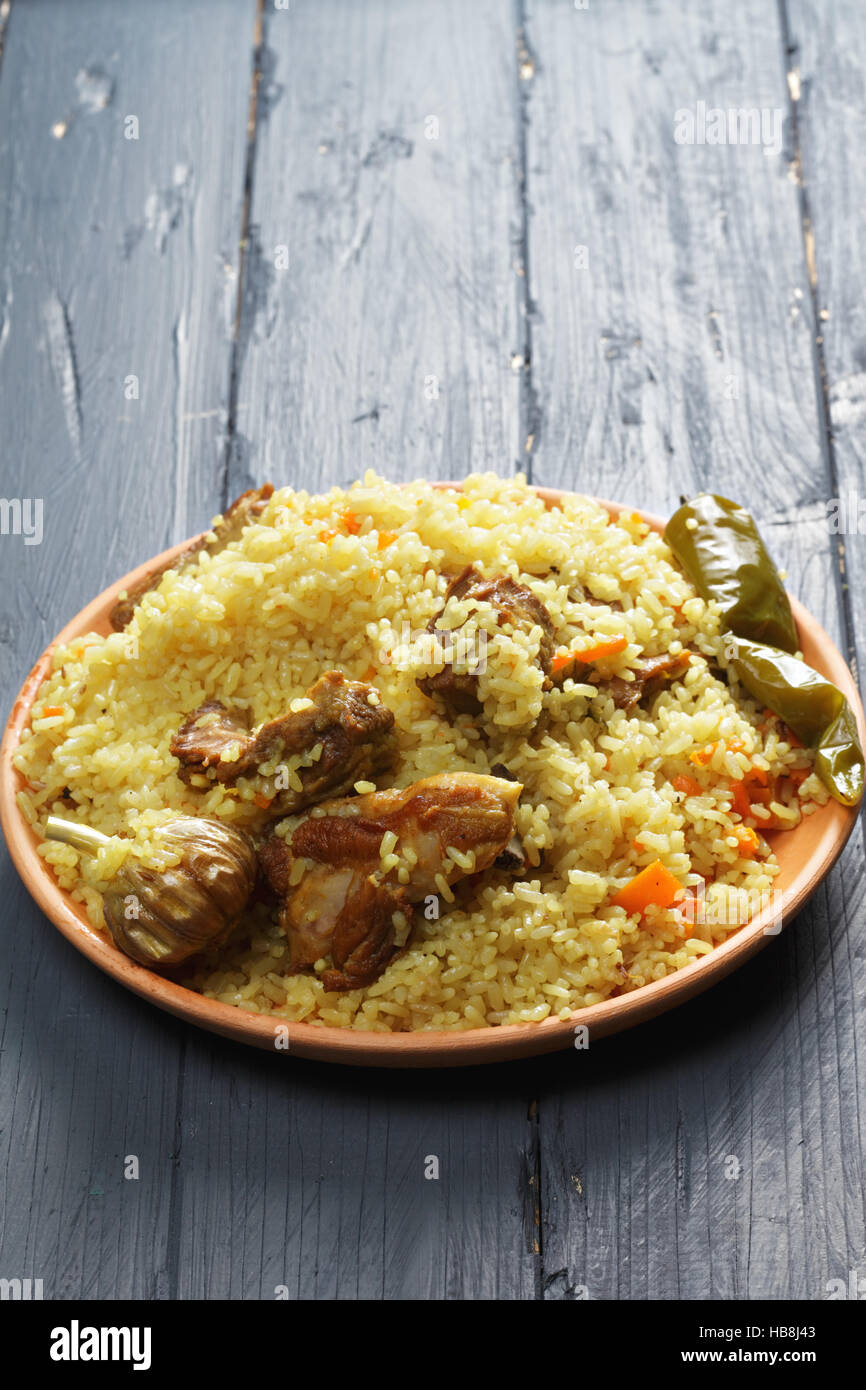 Pilaf with lamb Stock Photo - Alamy