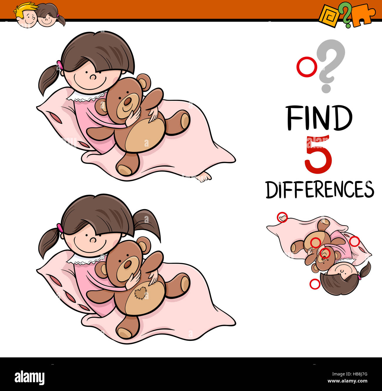 differences activity for children Stock Photo - Alamy