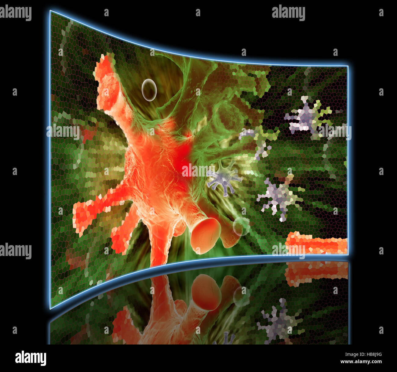 cancer cell pixelated Stock Photo - Alamy