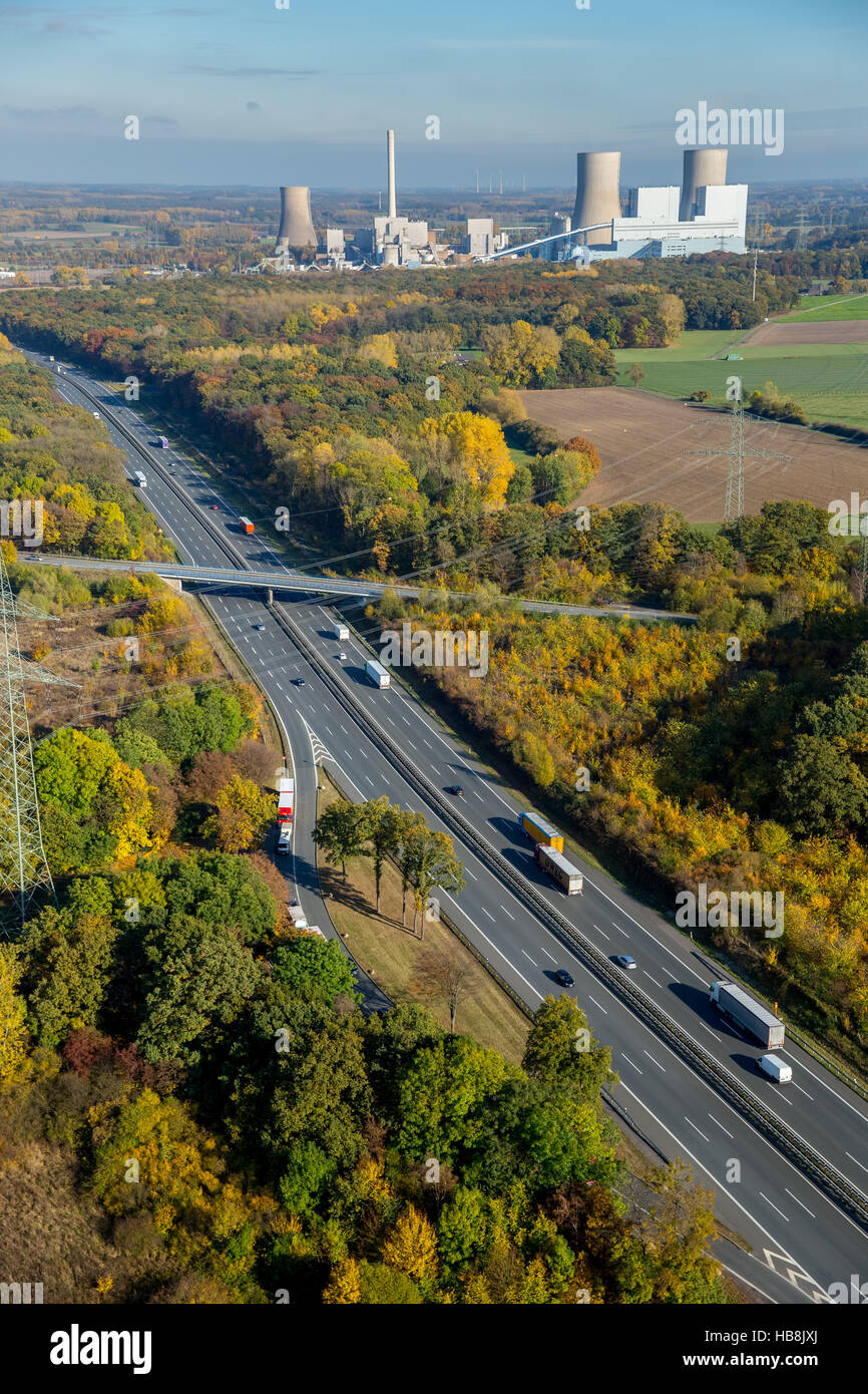 Aerial view, Westfalen power plant, RWE Power, INNOGY, coal power plant ...