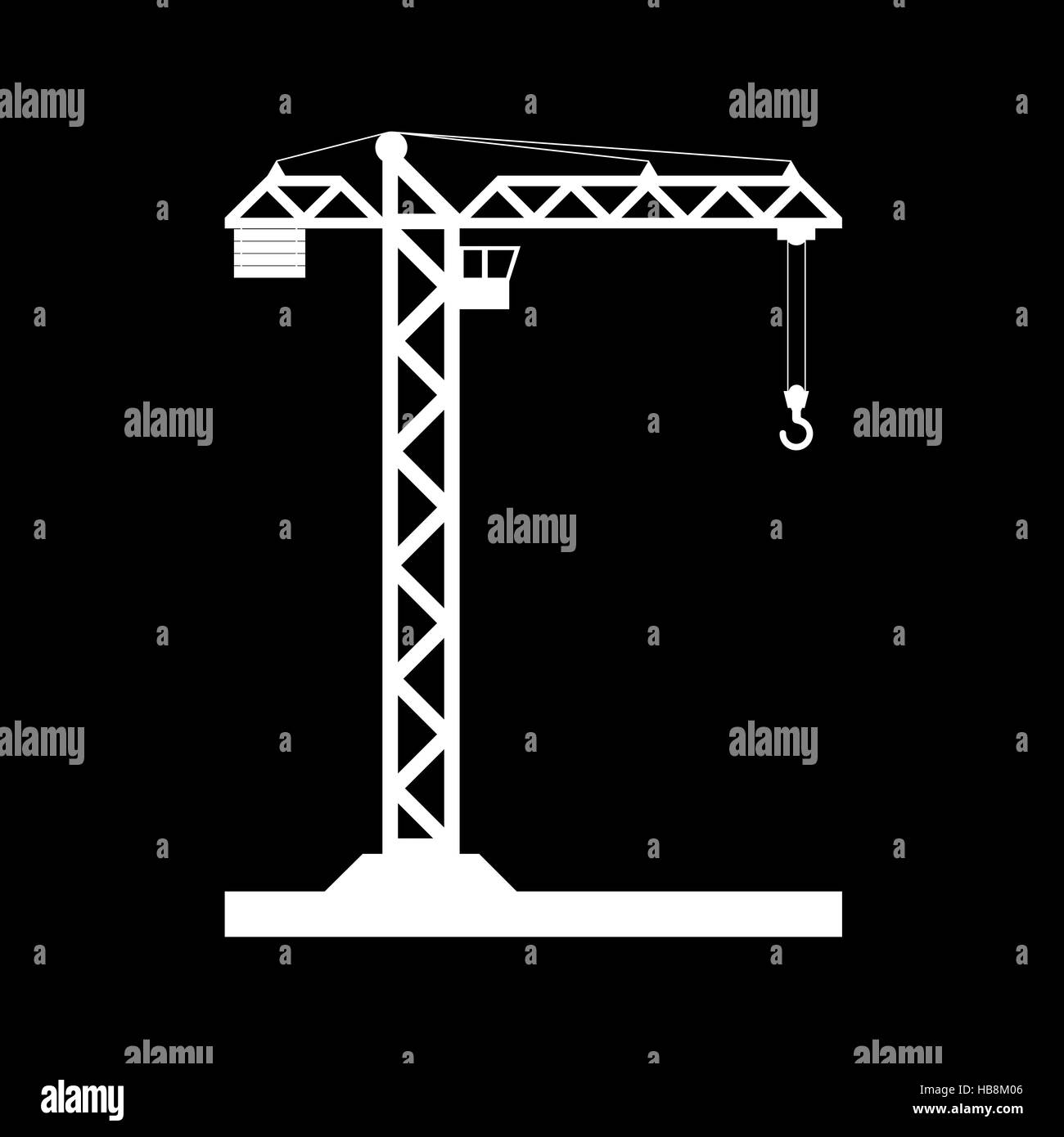 Crane building icon black white hi-res stock photography and images - Alamy