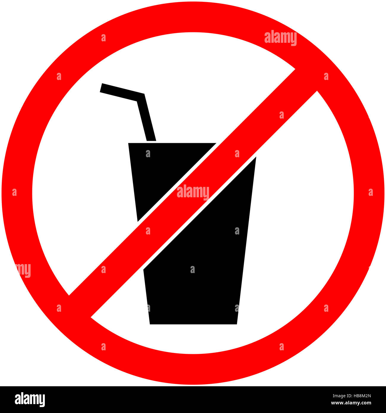 No drink sign, illustration. Flat design Stock Photo - Alamy