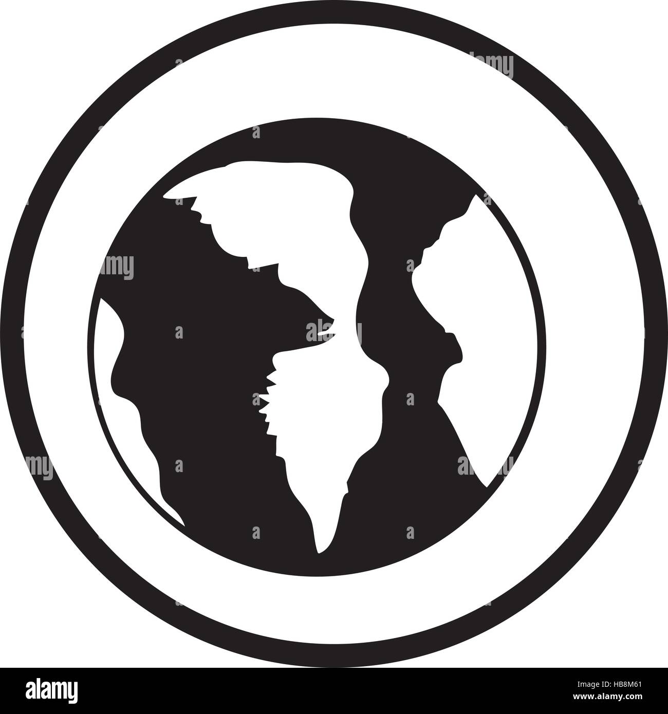 Planet sphere icon. Earth world globe and universe theme. Isolated ...