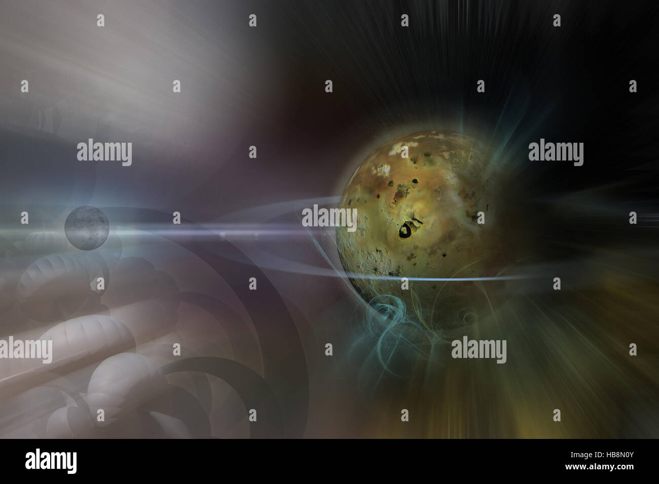 planet with rings Stock Photo - Alamy