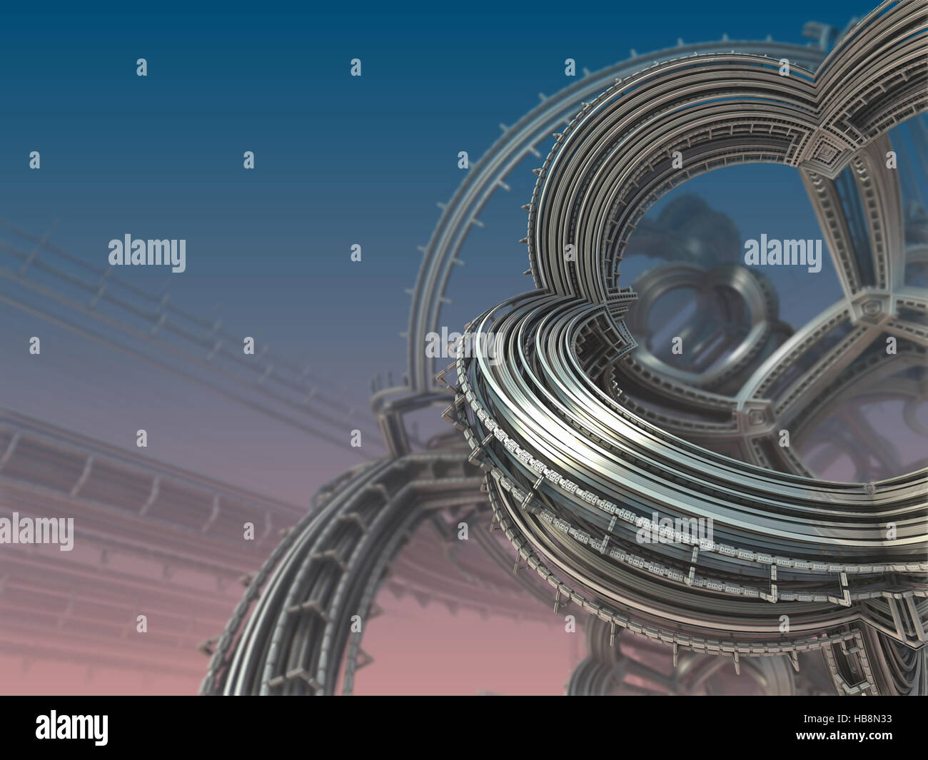 abstract geometric composition made in 3d software Stock Photo - Alamy