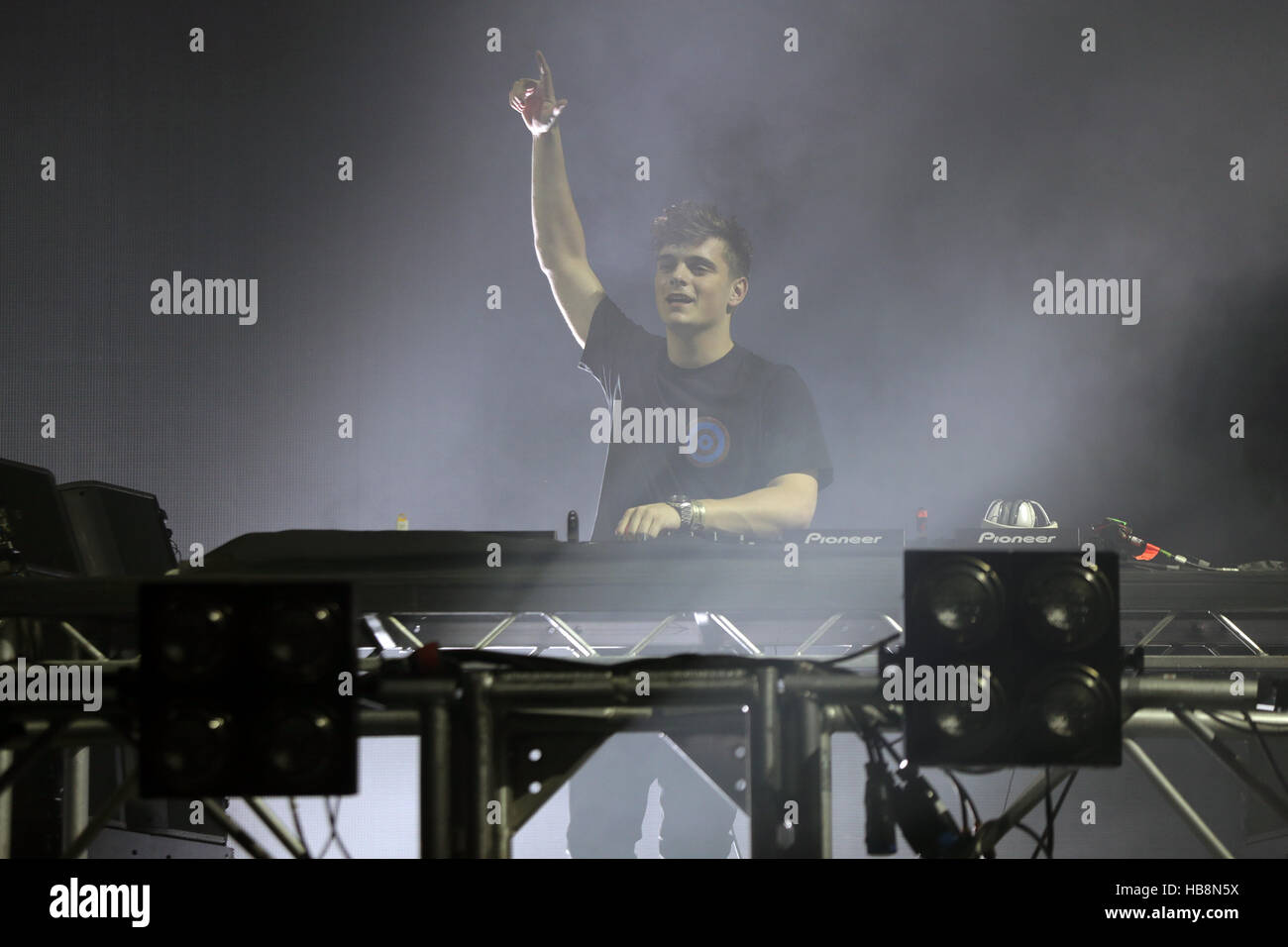 DJ Martin Garrix on stage at Capital's Jingle Bell Ball with Coca-Cola ...