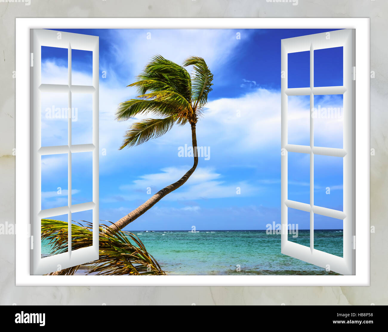 Ocean view window Stock Photo - Alamy