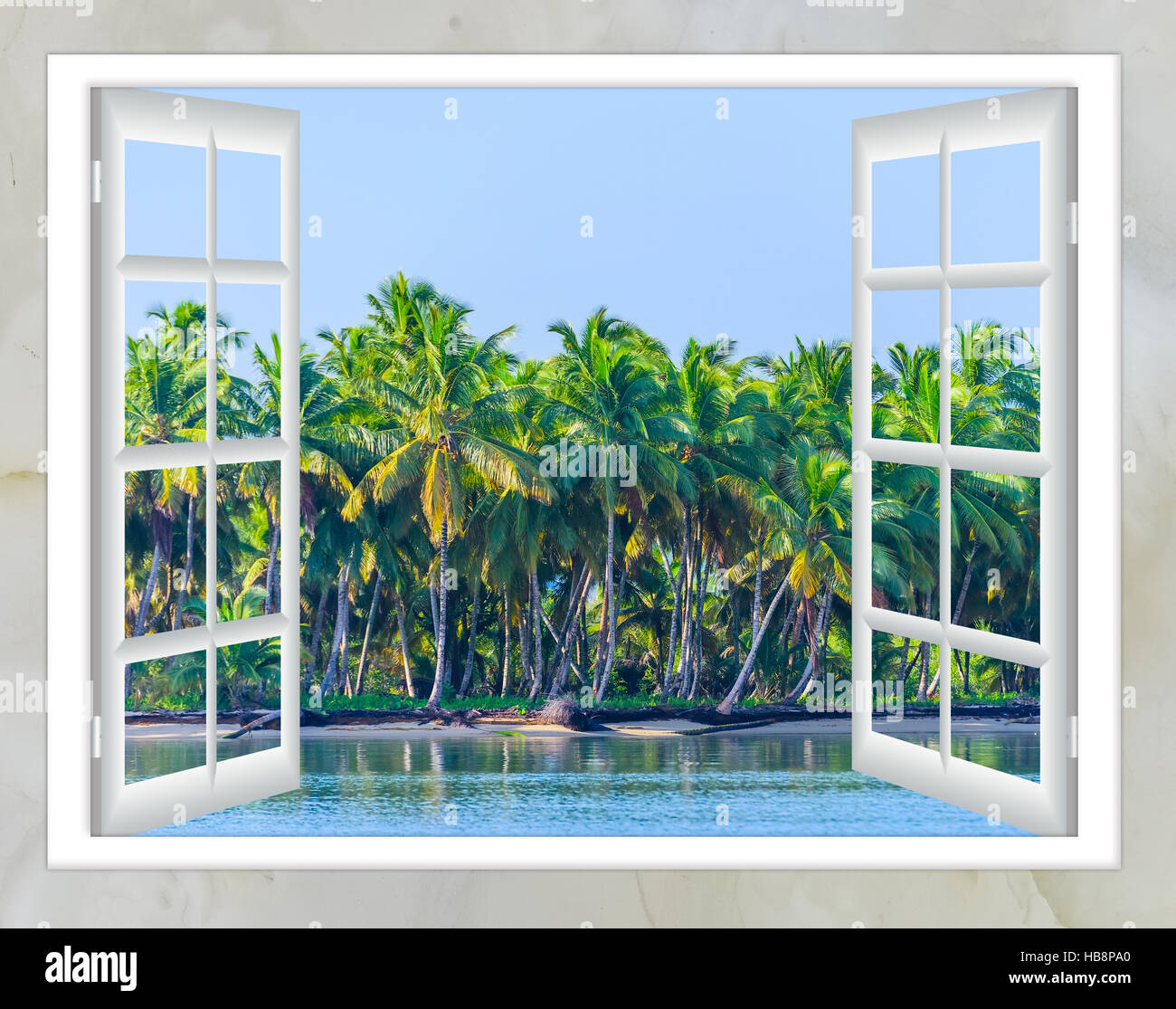 Ocean view window Stock Photo - Alamy