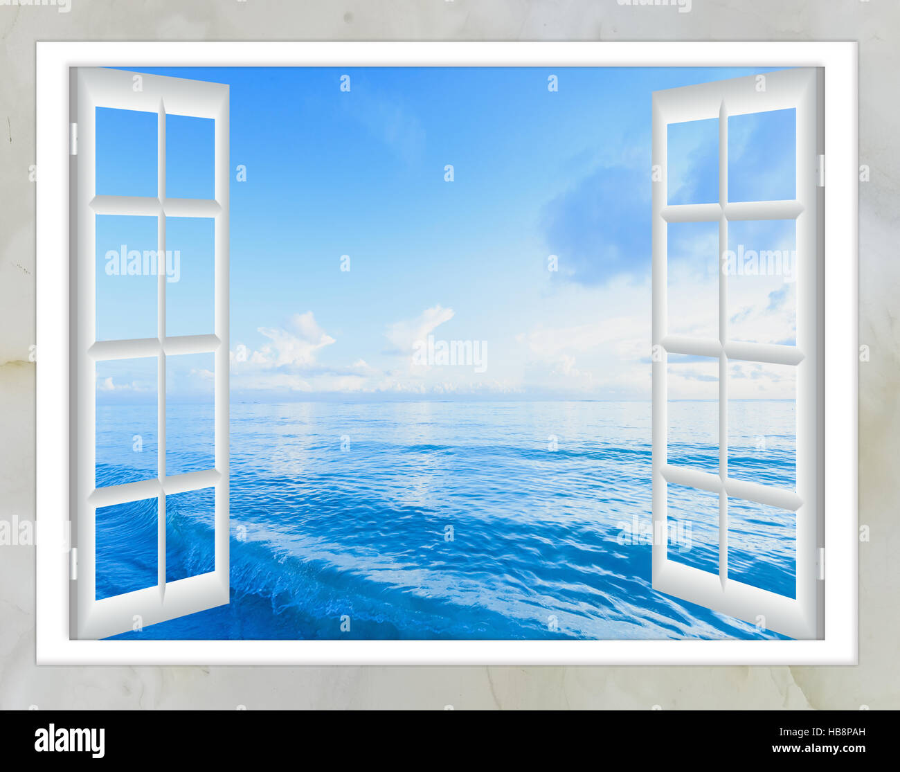 Ocean view window Stock Photo - Alamy