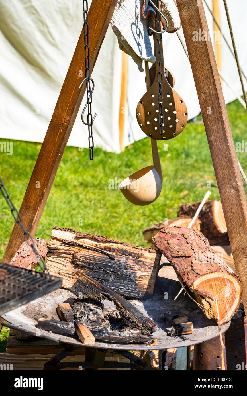 boiling over the fire Stock Photo - Alamy