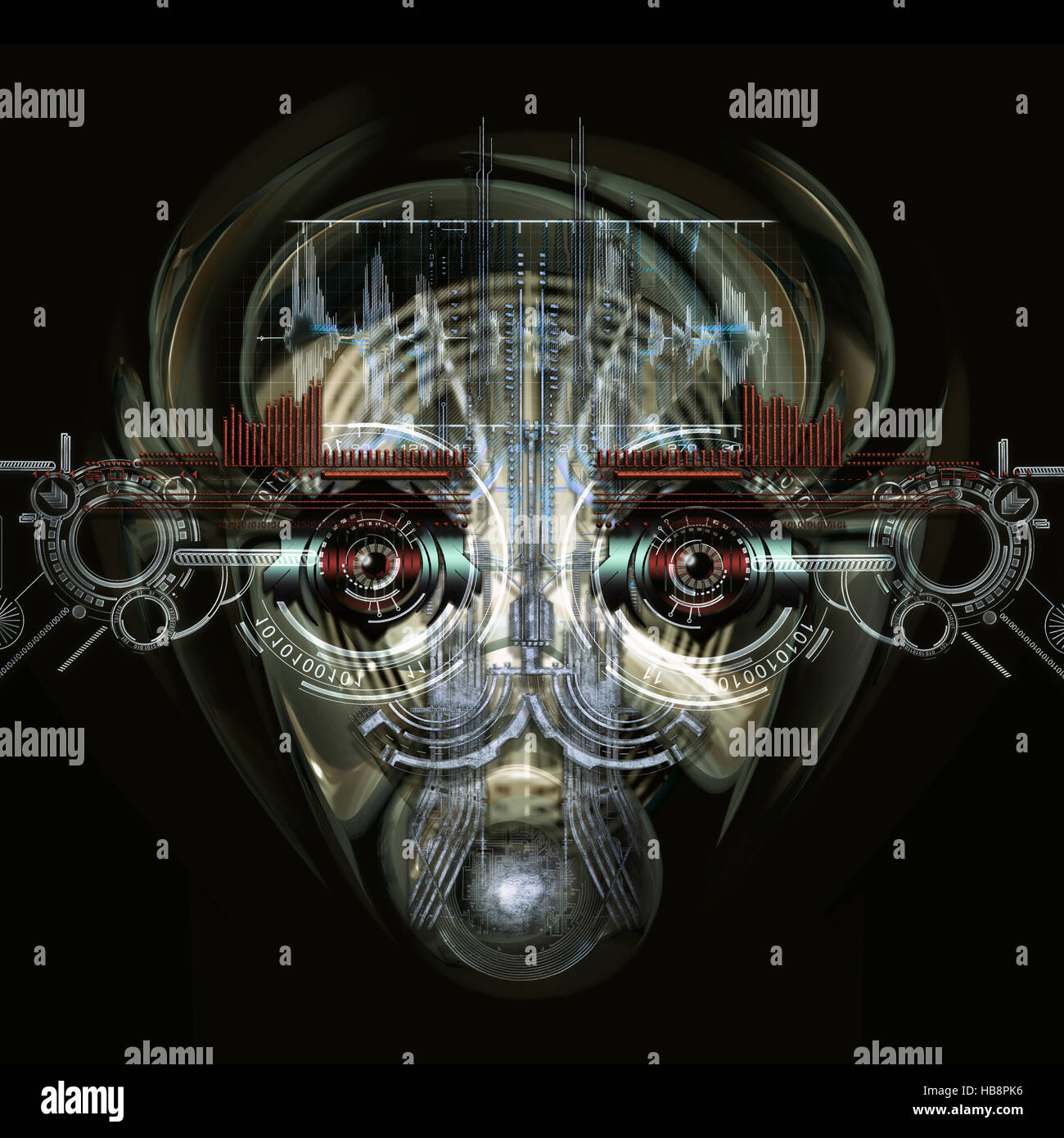 Cyborg face hi-res stock photography and images - Alamy