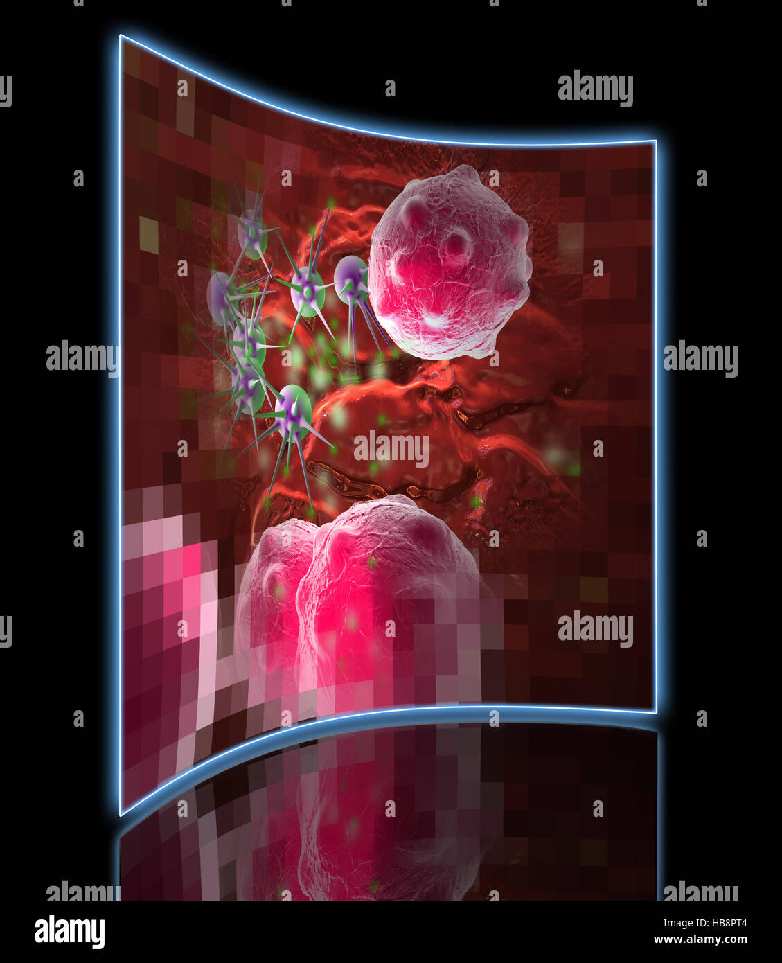 cancer cell pixelated Stock Photo - Alamy