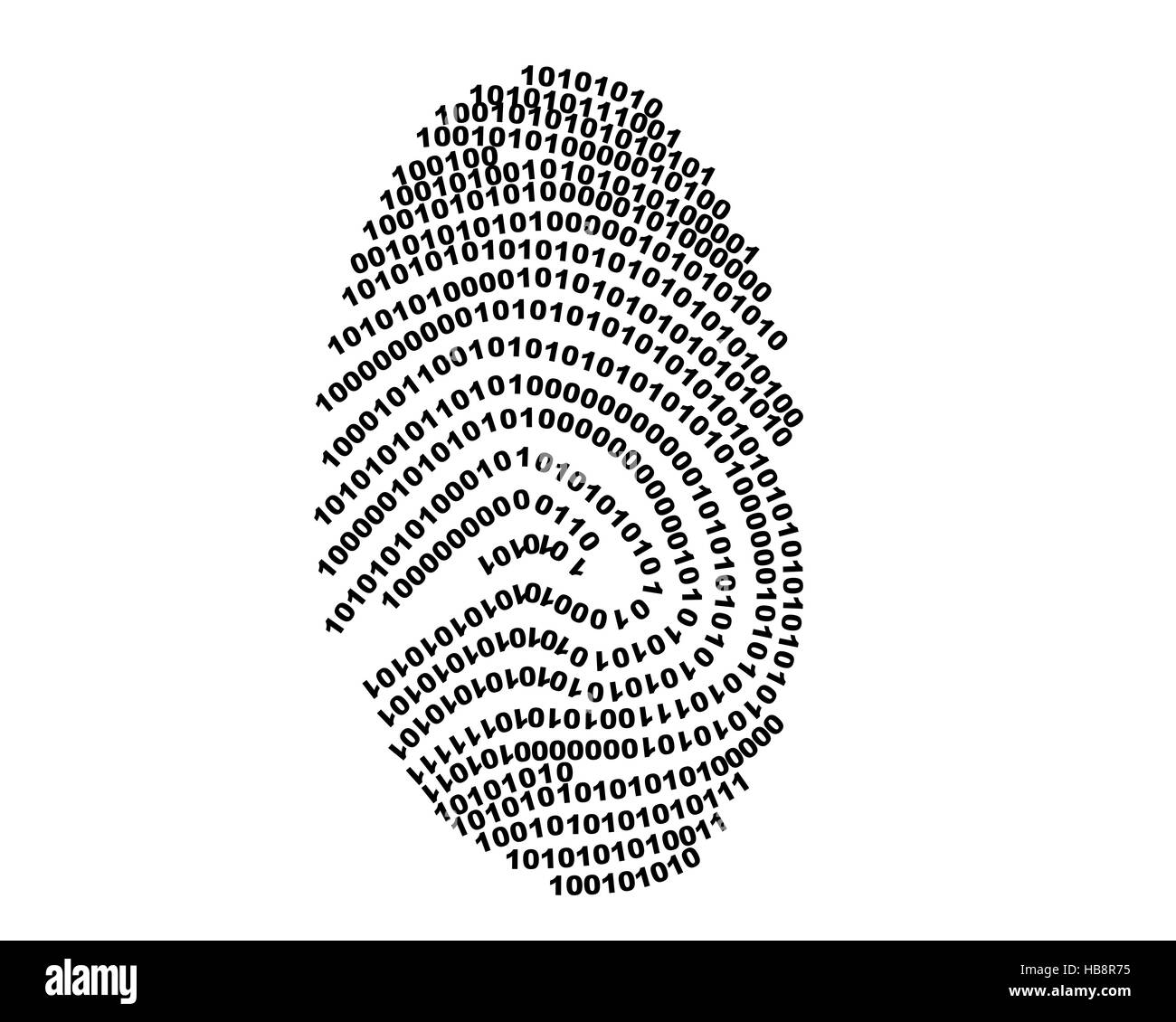 Fingerprint technology futuristic coding digital hi-res stock ...