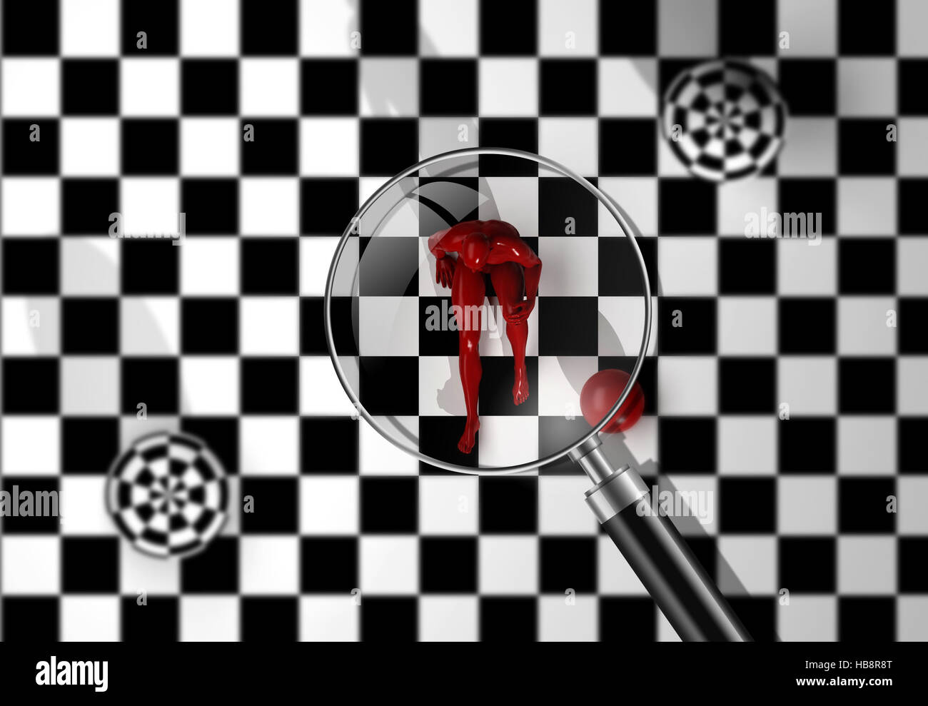 Checkered art composition Stock Photo - Alamy