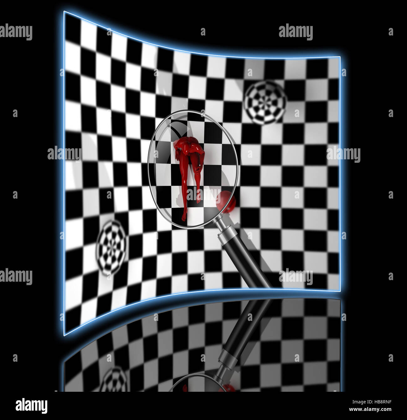 Checkered art composition Stock Photo - Alamy