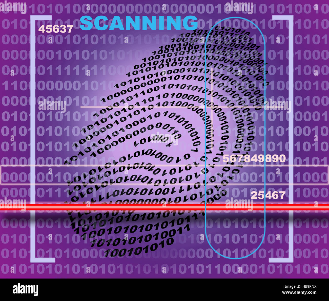 Scanning fingerprint biometric identity hi-res stock photography and ...