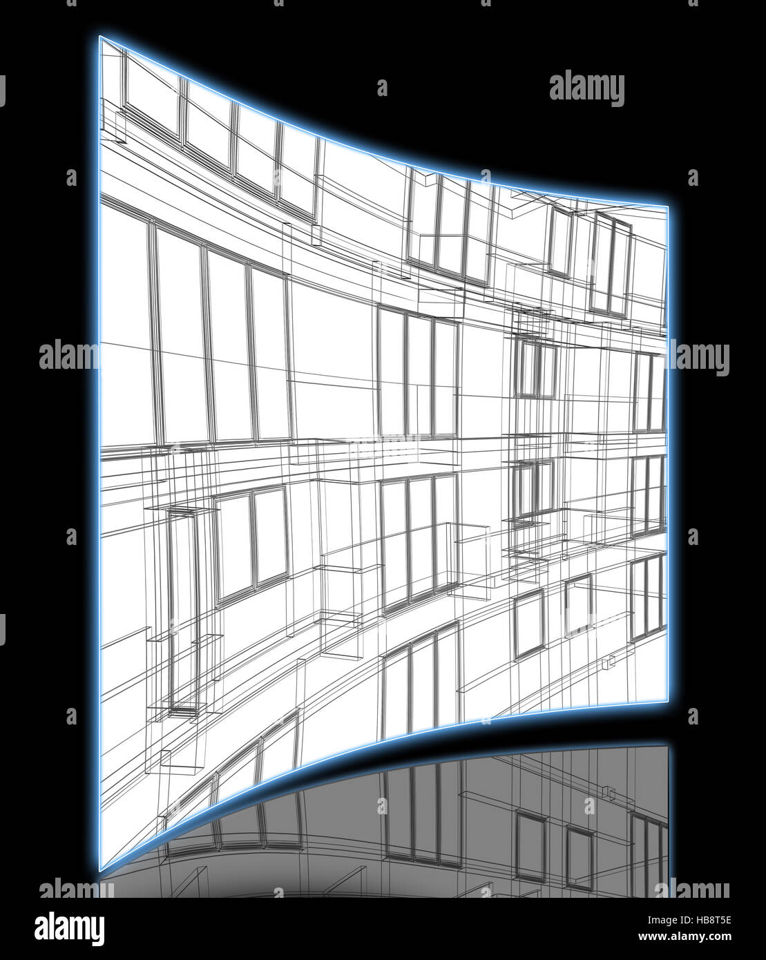 Wire Frame Architectural Background Stock Photo - Alamy
