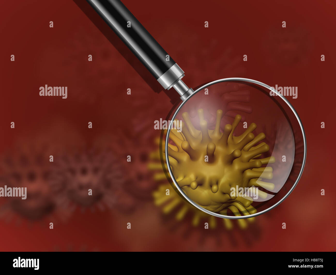 Virus and bacterium Stock Photo - Alamy