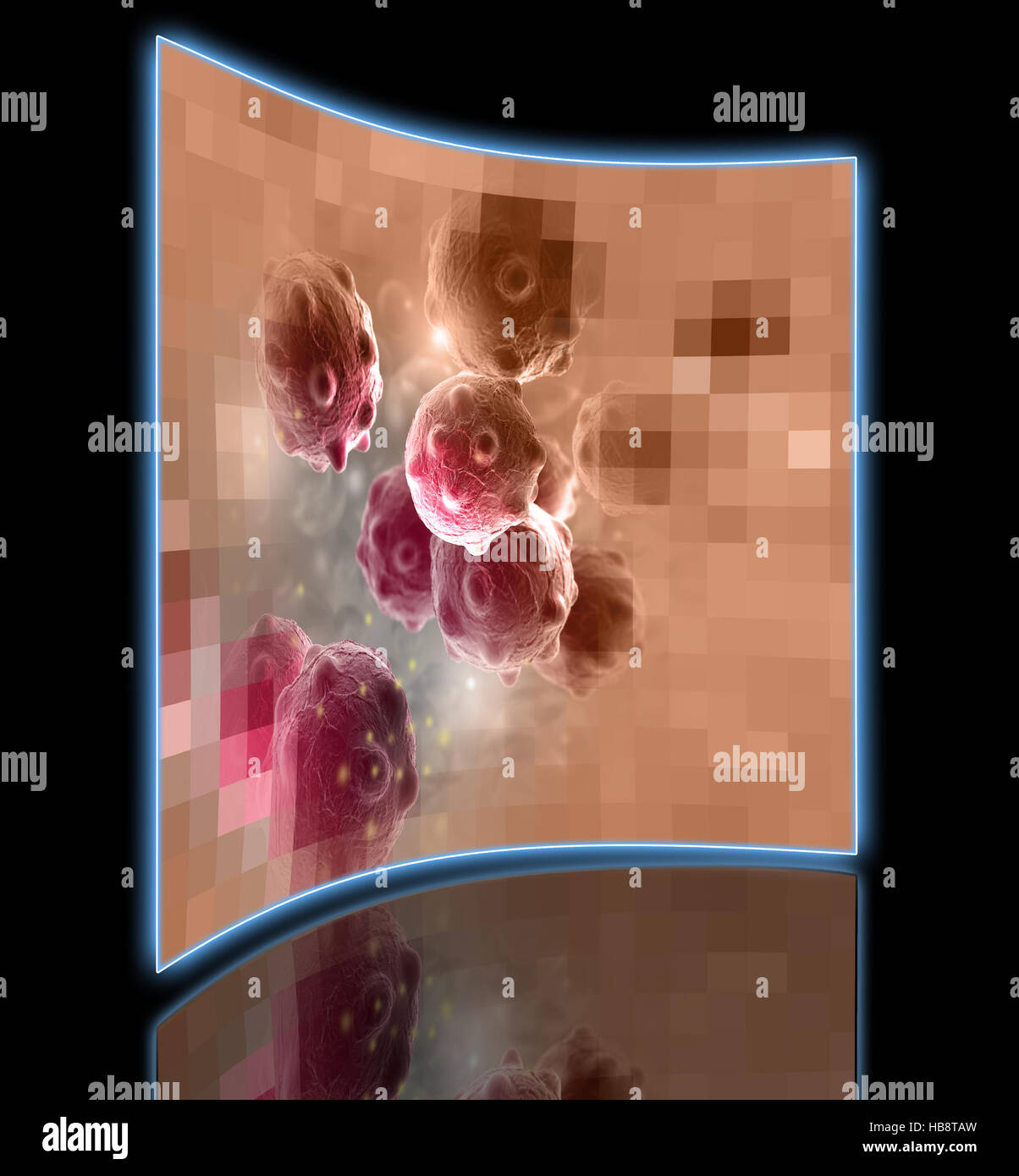 cancer cell pixelated Stock Photo - Alamy