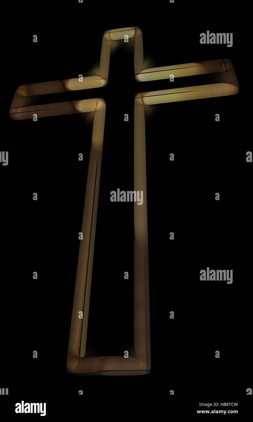 Wooden cross with rays Stock Photo - Alamy