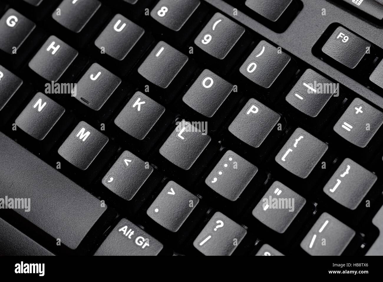 Black Keyboard Detail Stock Photo - Alamy