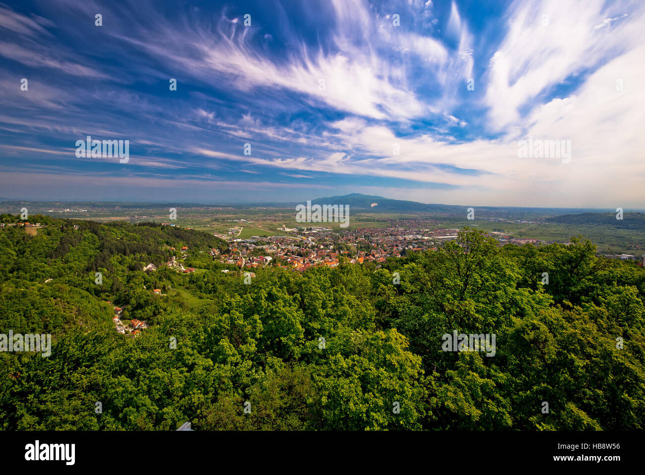 Town of Samobor aerial view Stock Photo - Alamy