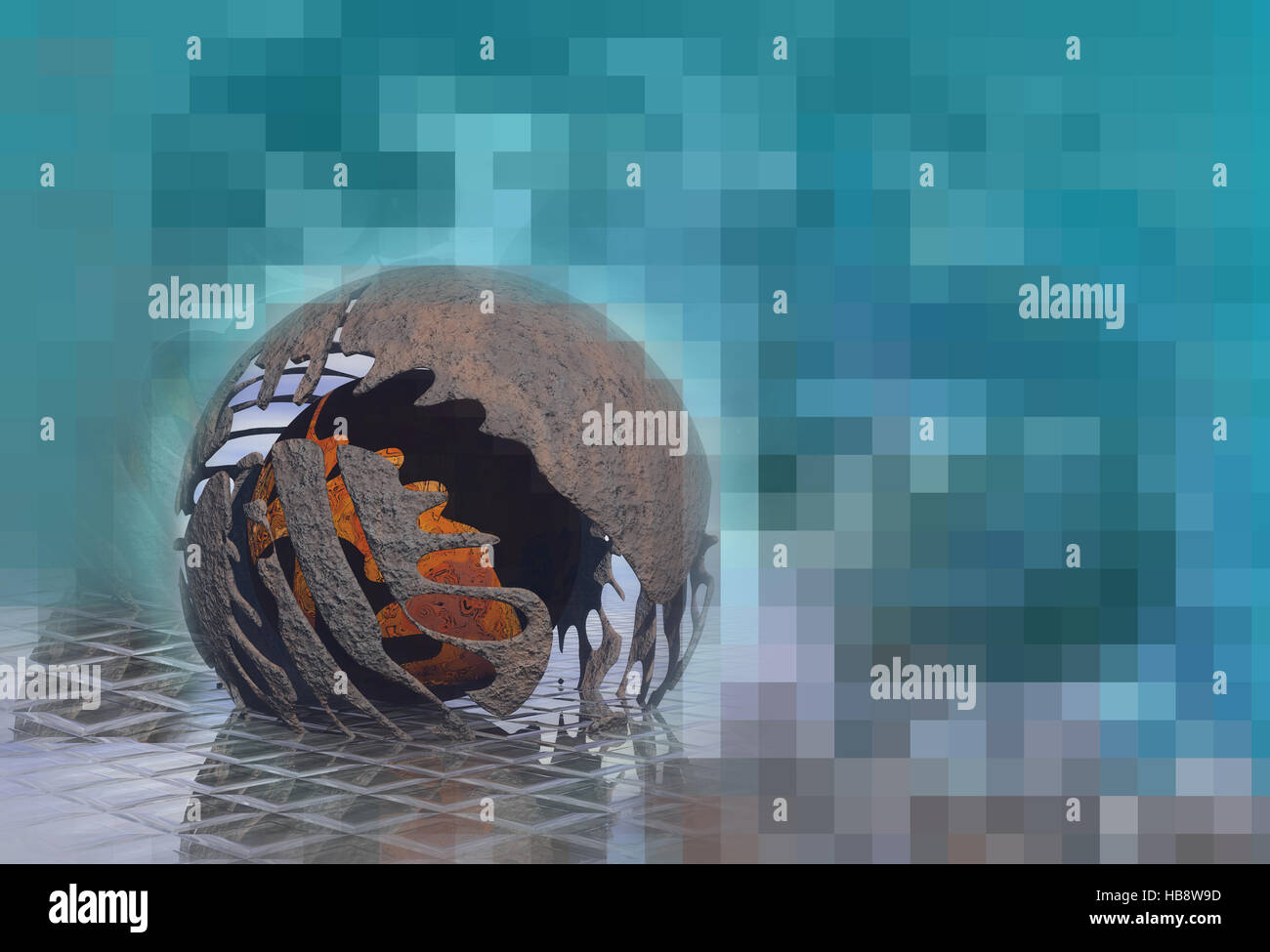metal ball shatter Stock Photo - Alamy
