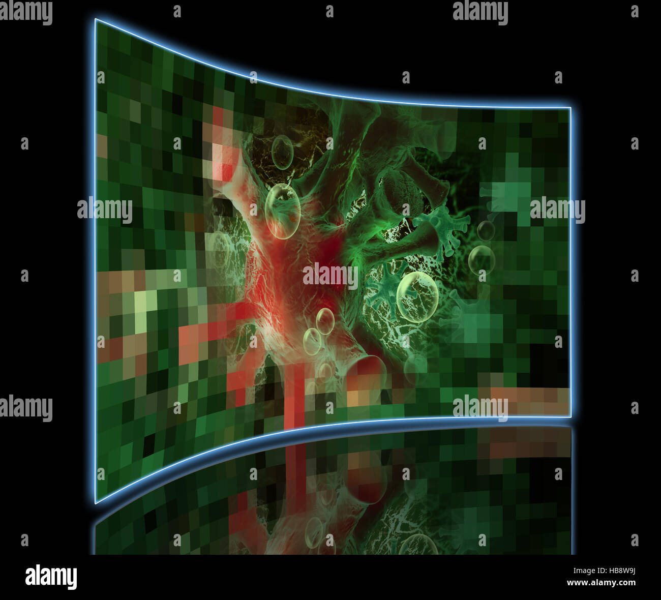 cancer cell pixelated Stock Photo - Alamy