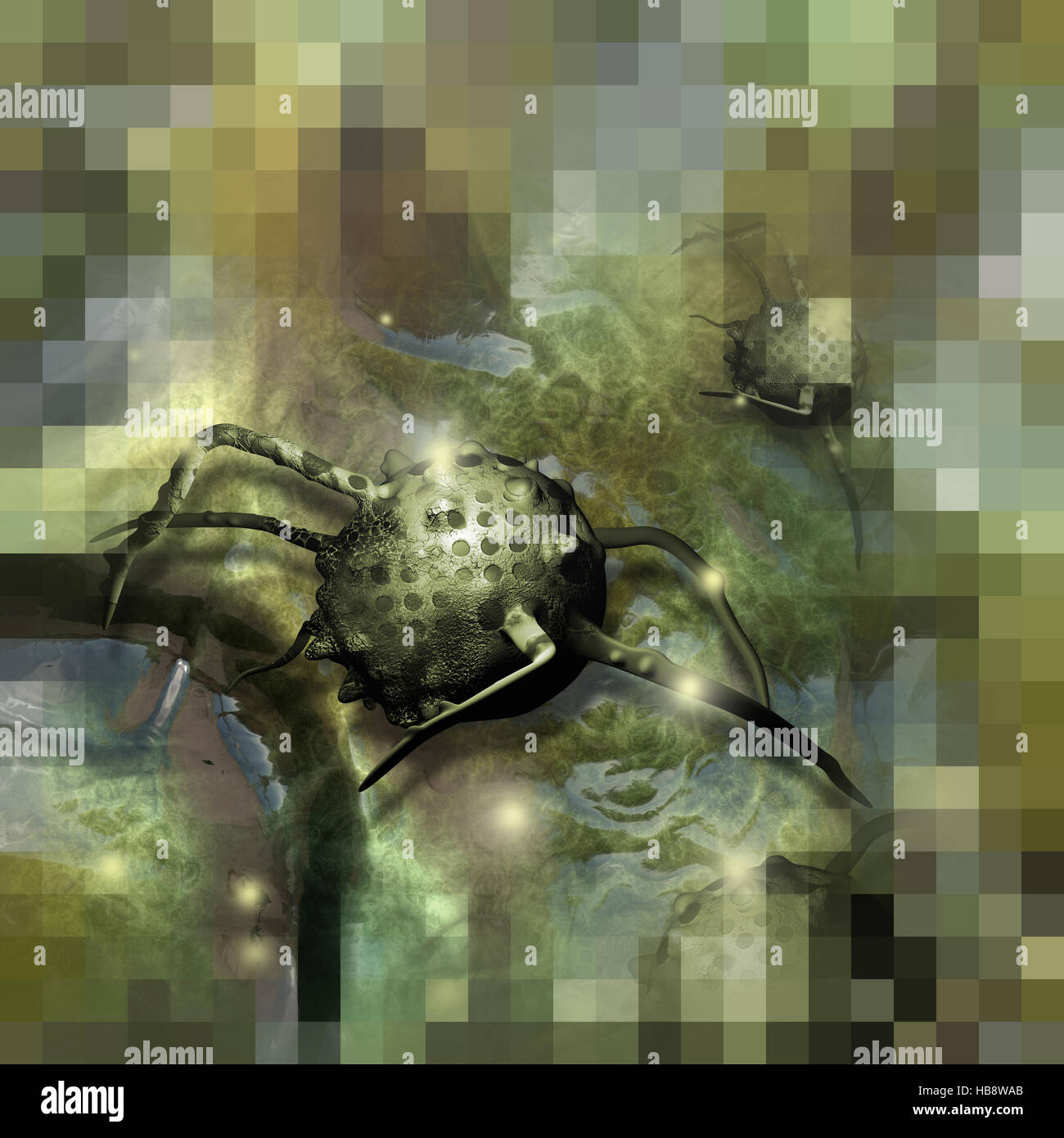 Cancer cell pixelated hi-res stock photography and images - Alamy