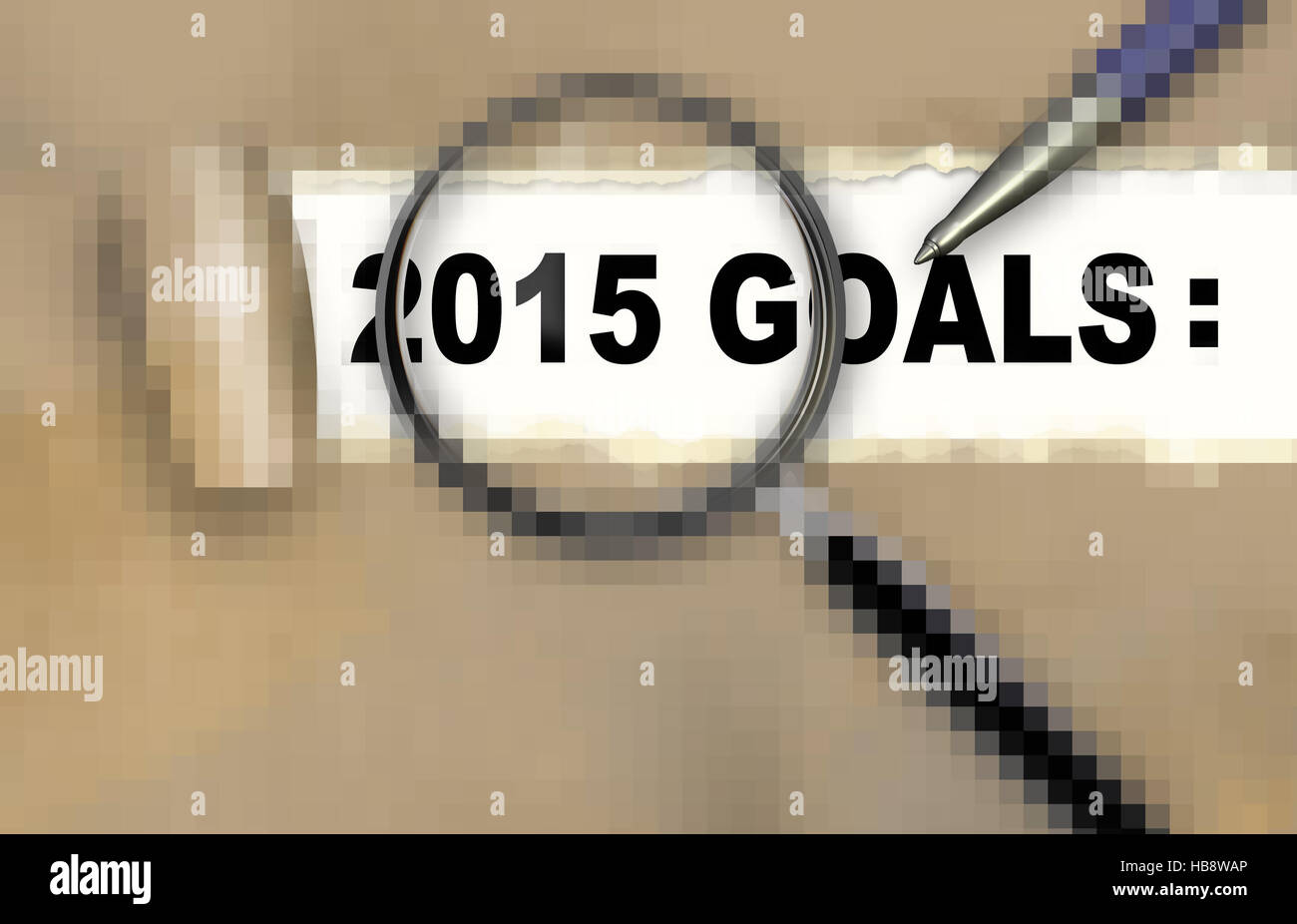 2015 GOALS pixelated Stock Photo - Alamy