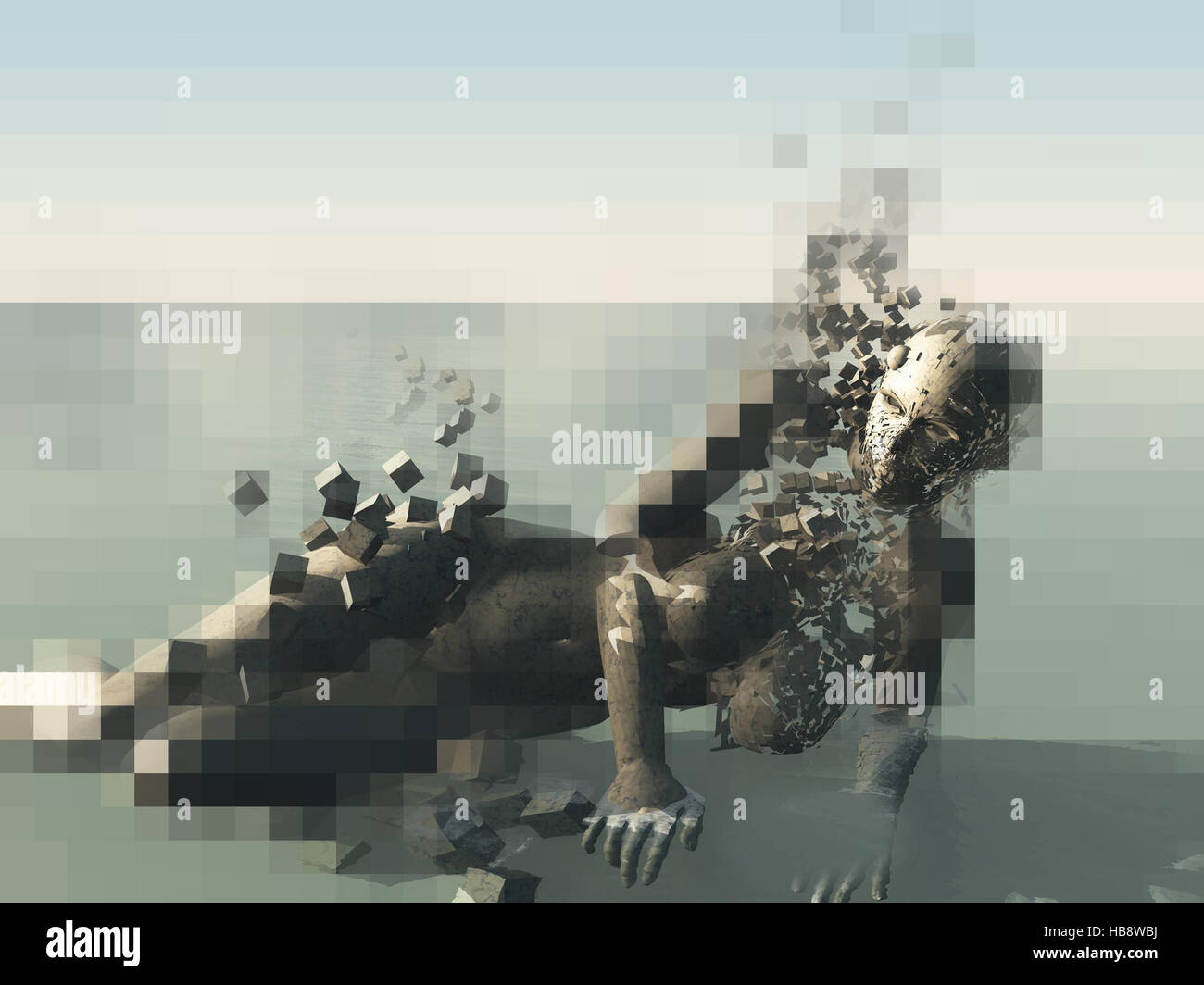 human body shatter Stock Photo - Alamy