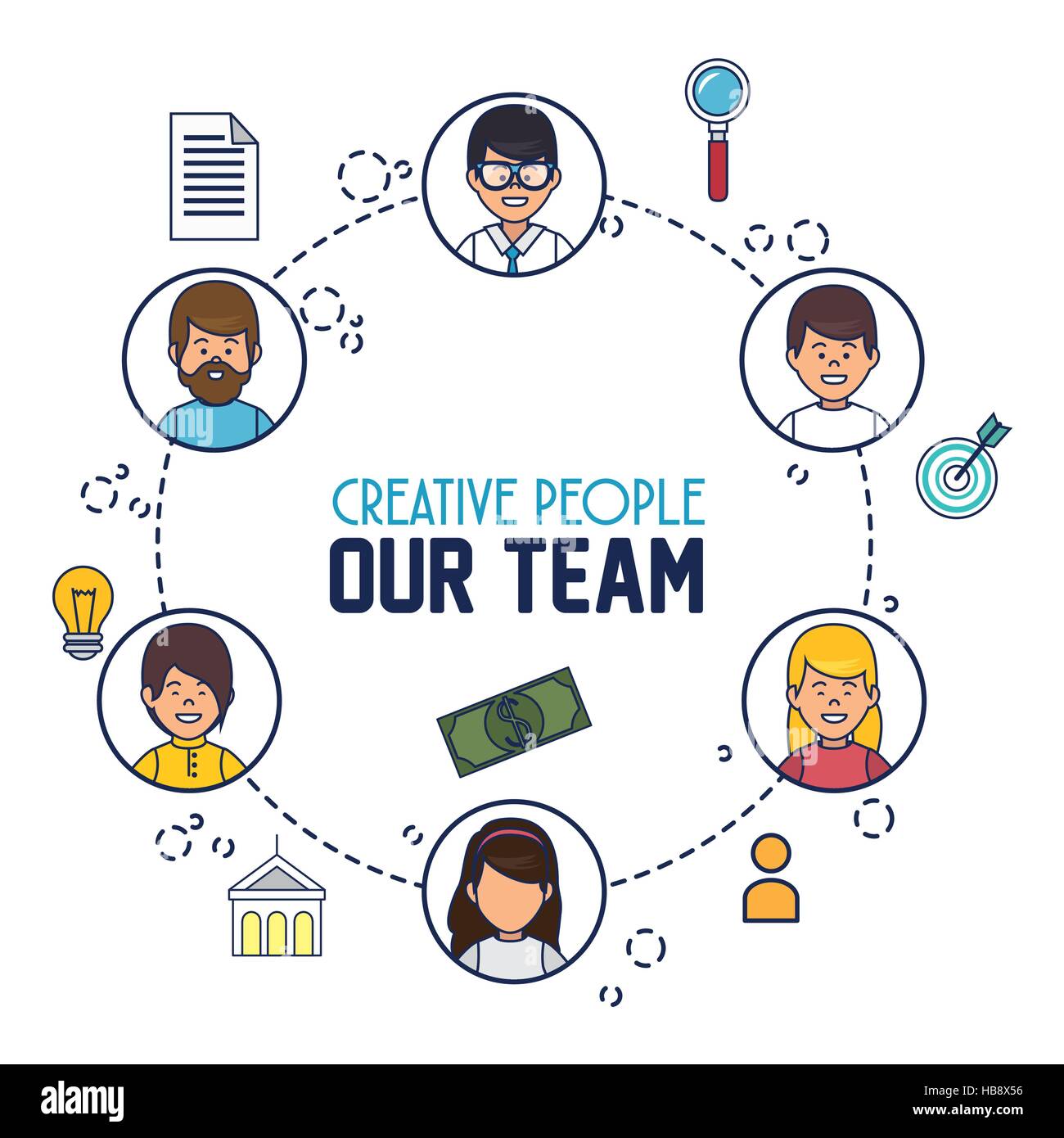 creative people our team vector illustration design Stock Vector Image ...