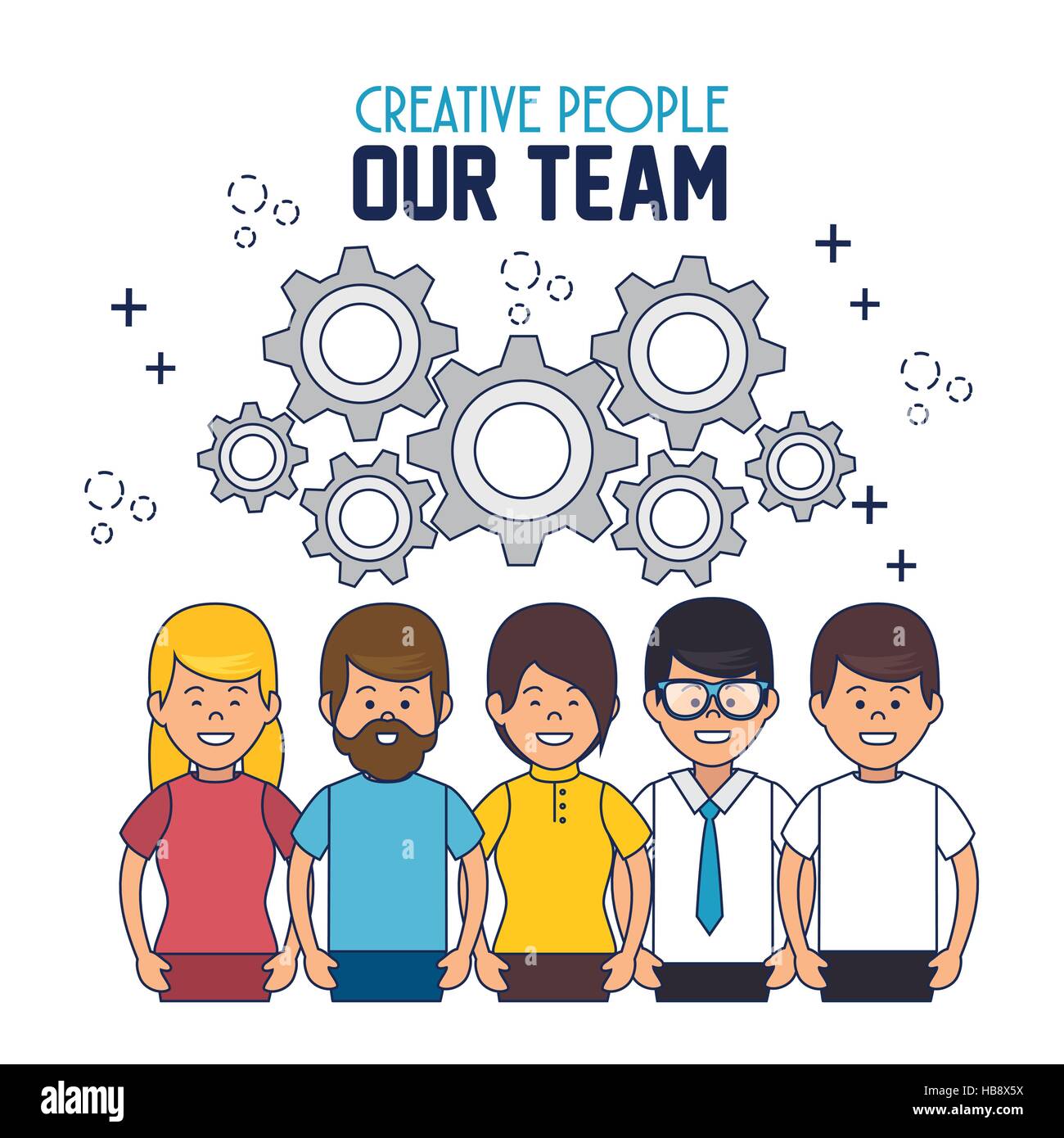 creative people our team vector illustration design Stock Vector Image ...