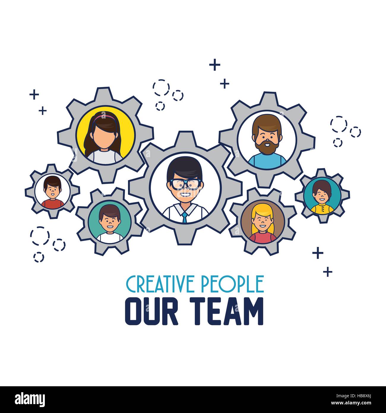 creative people our team vector illustration design Stock Vector Image ...