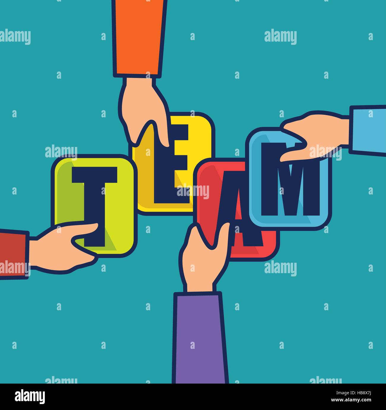 negotiation team work flat icons vector illustration design Stock ...