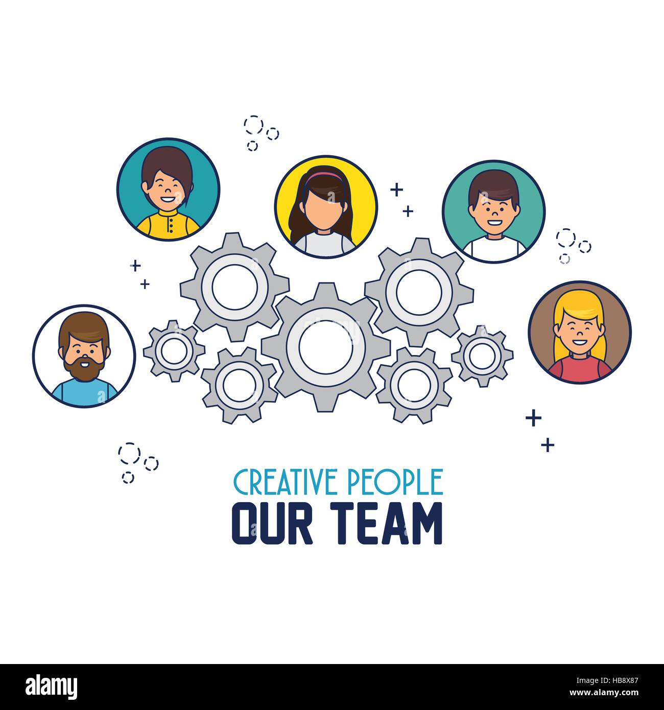 creative people our team vector illustration design Stock Vector Image ...