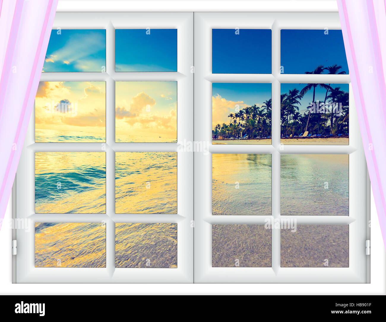 sea sunset from the window Stock Photo - Alamy