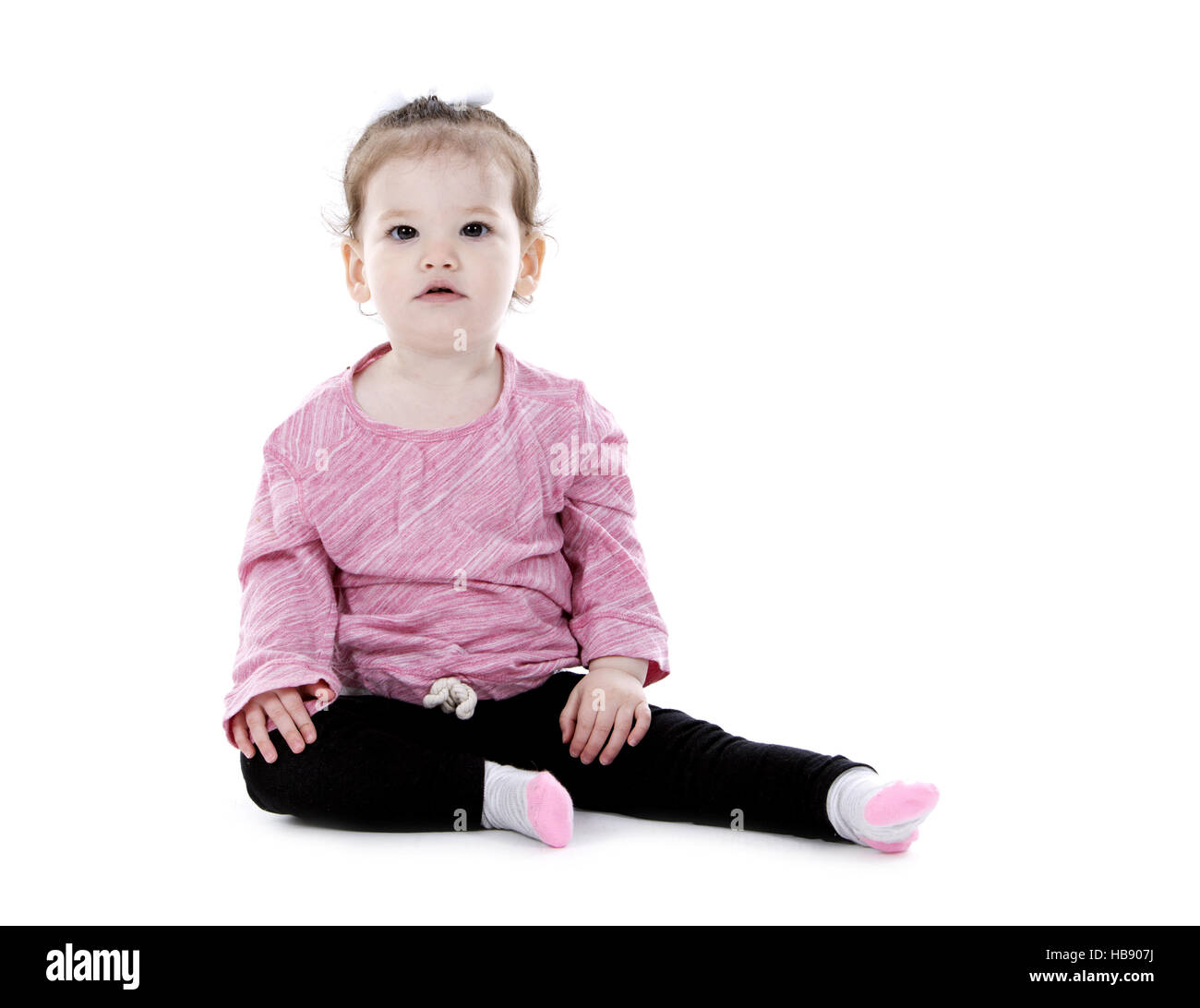 toddler girl on white background Stock Photo - Alamy