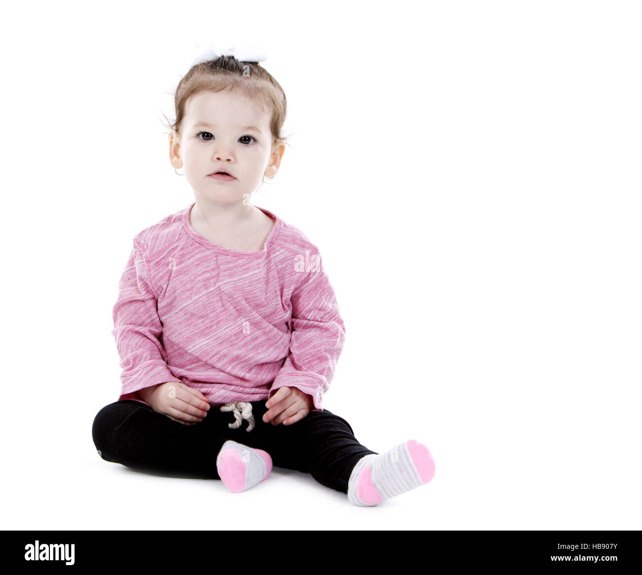 toddler girl on white background Stock Photo - Alamy
