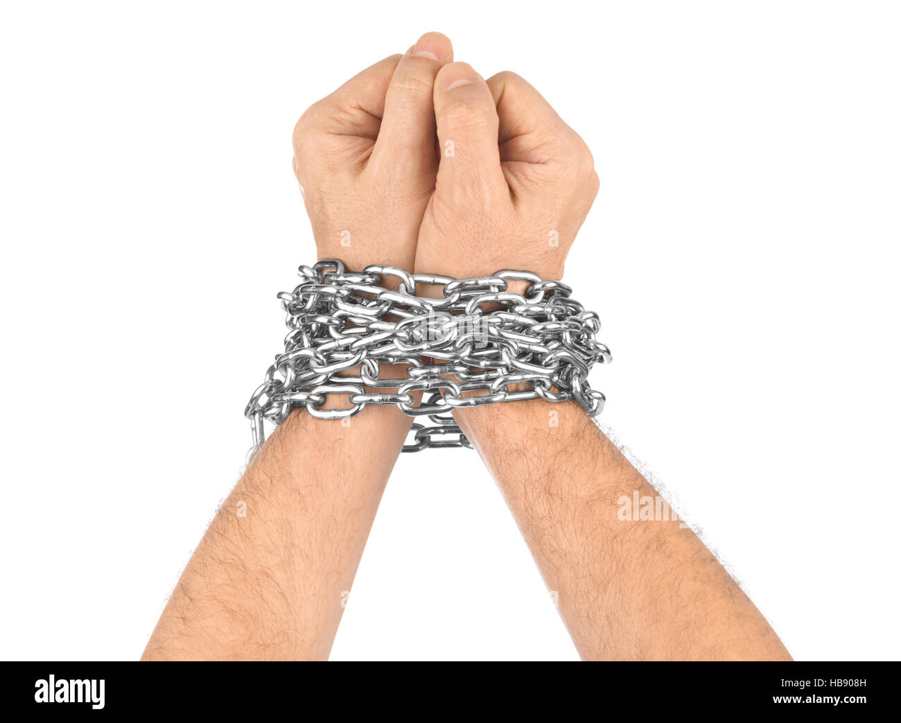 Hands and chain Stock Photo - Alamy