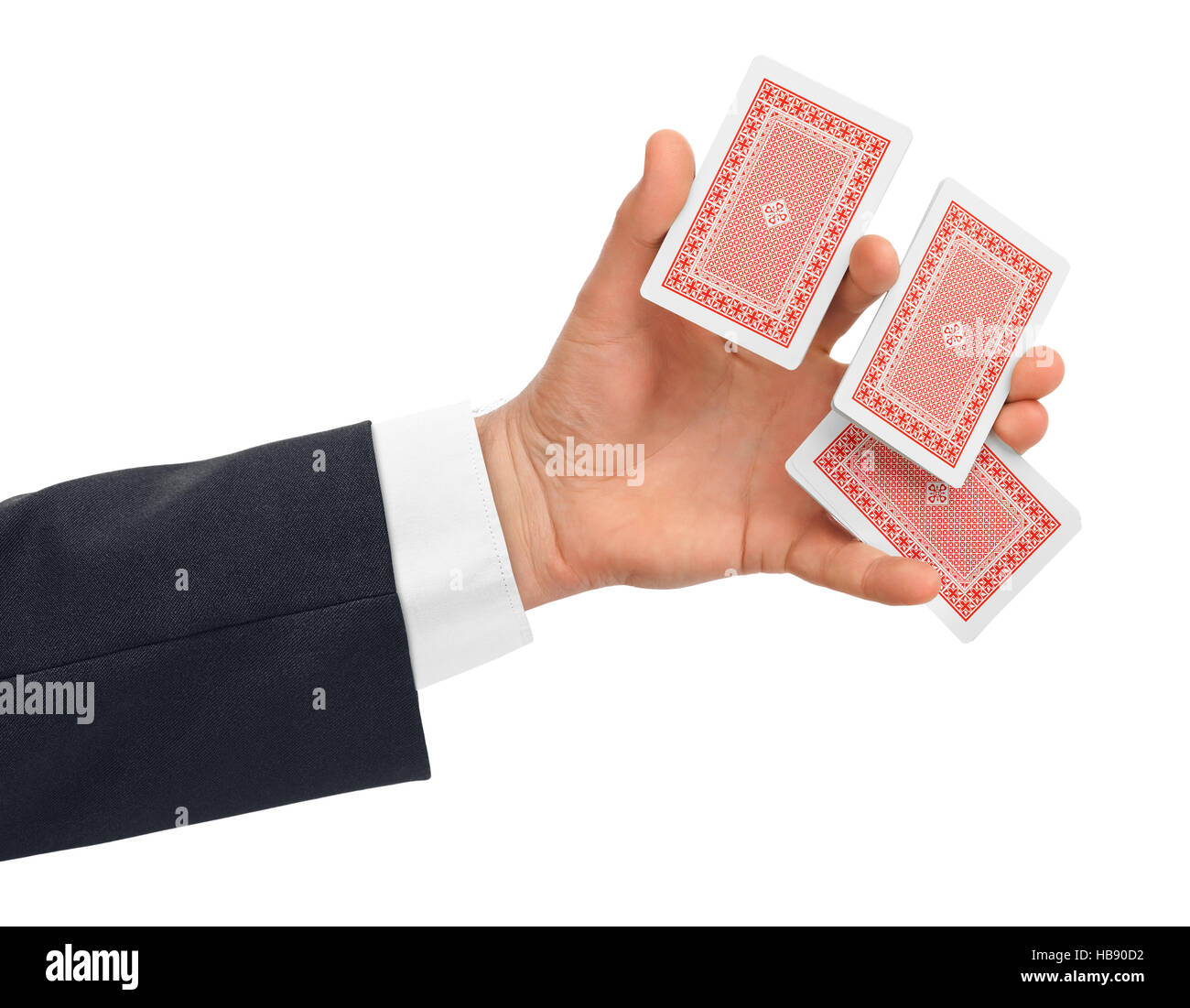 Hand and playing cards Stock Photo - Alamy