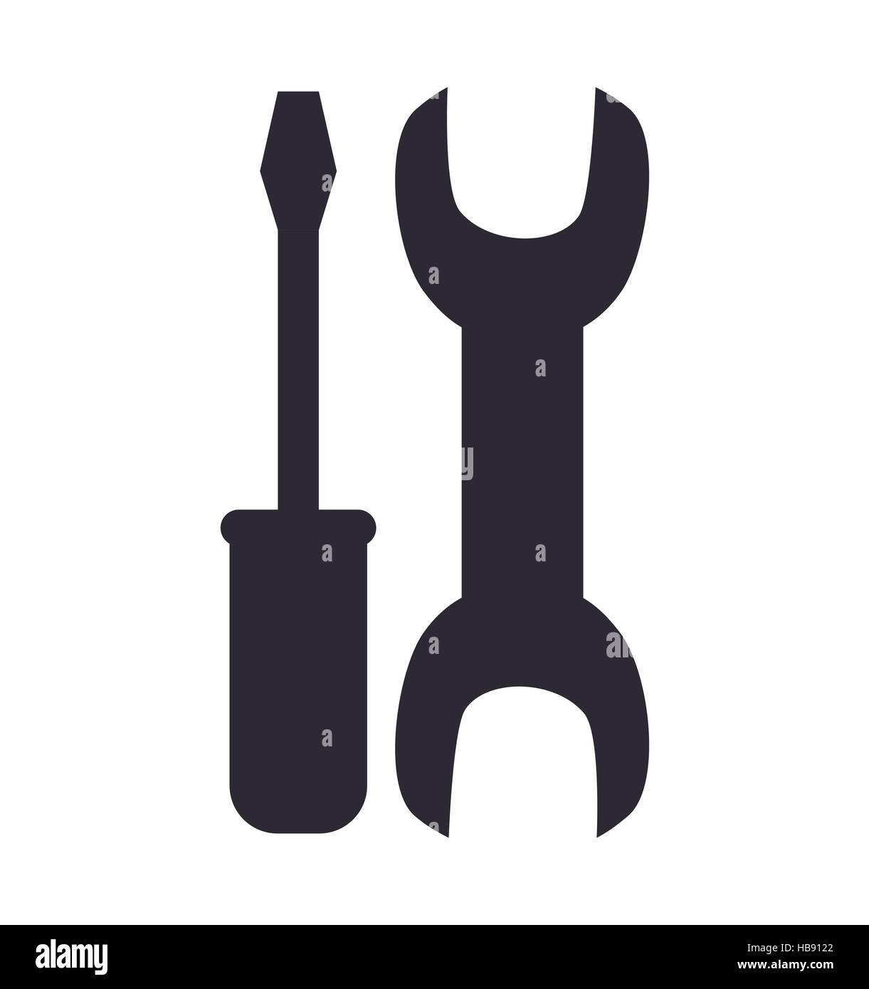 wrench and screwdriver repair symbol vector illustration design Stock ...