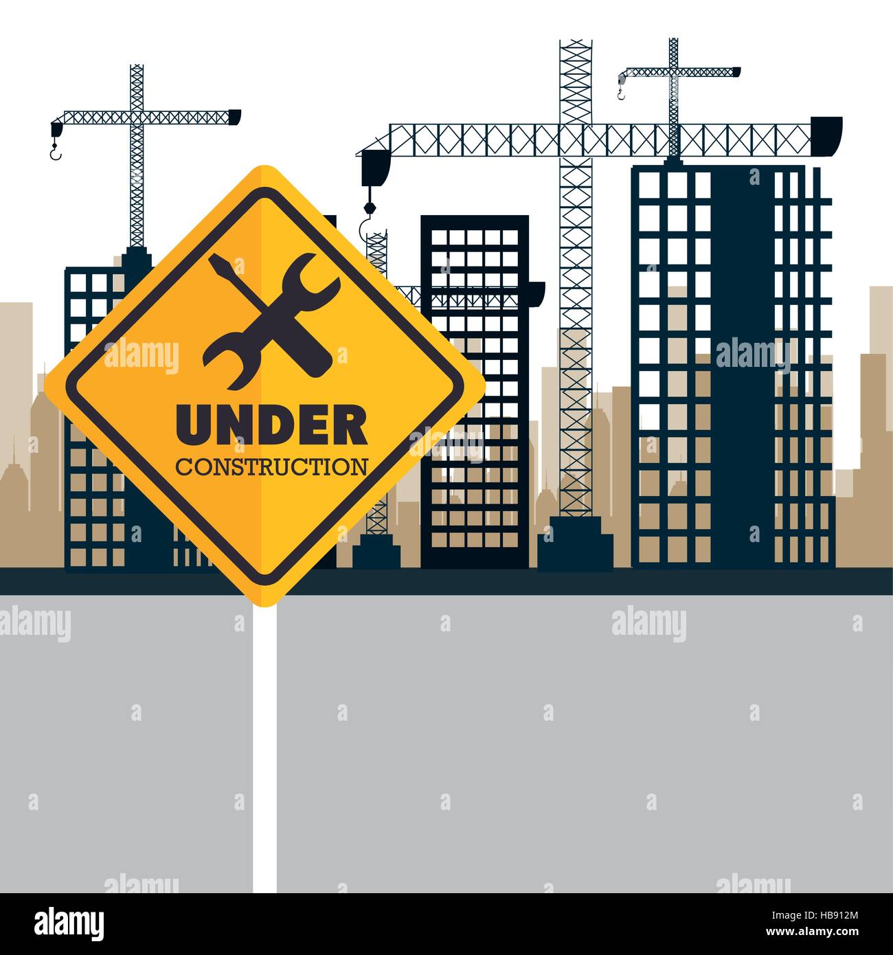 buildings under construction icon vector illustration design Stock ...