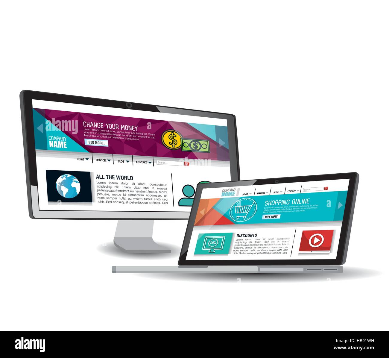 Image templates for website vector vectors hi-res stock photography and ...